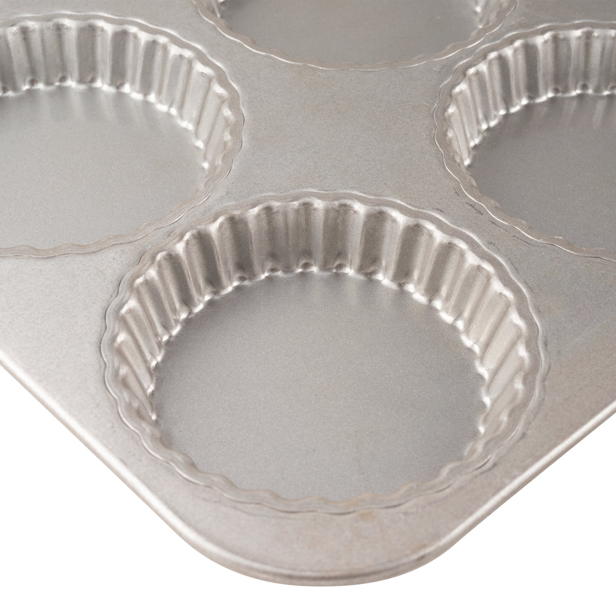 Chicago Metallic Fluted Tart Pan, 6 Moulds, Glazed Aluminized Steel ...