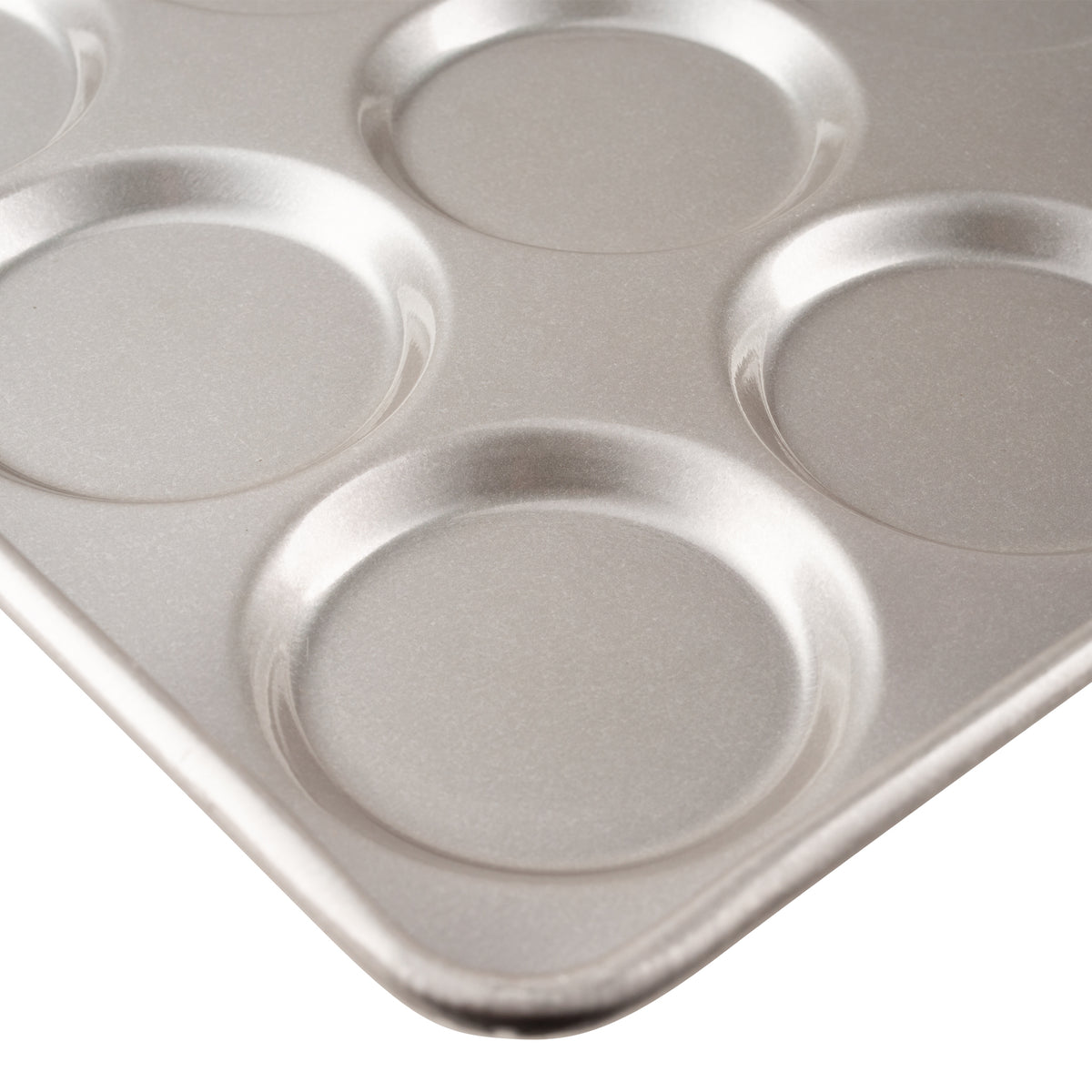 Chicago Metallic Hamburger Bun Pan, 24 x 3.75" Diameter Moulds, Glazed ...