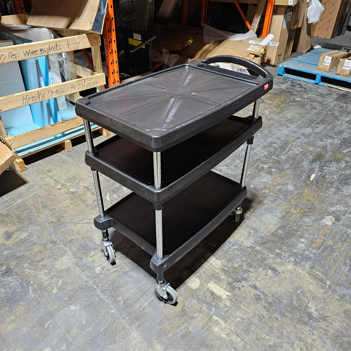 Metro myCart MY1627 3 Shelf Utility Cart, 16" x 27", Black, SCRATCH ...