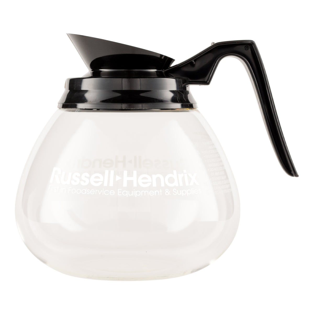 Wells Bloomfield Glass Coffee Decanter with Russell Hendrix Logo ...