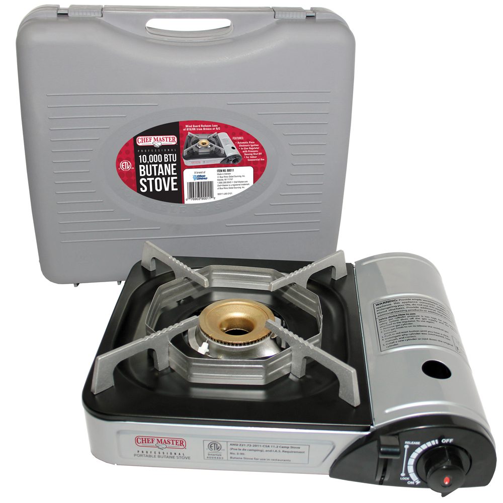 Chef Master 90011 Portable Butane Stove, 10,000 BTU – ChefEquipment.com