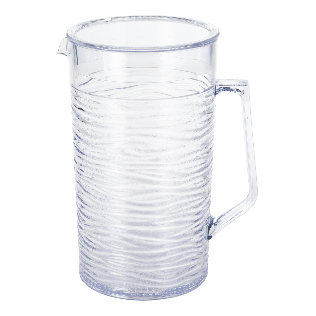 Service Ideas Sculptured Ice Water Pitcher with Lid, 2 L, Plastic ...