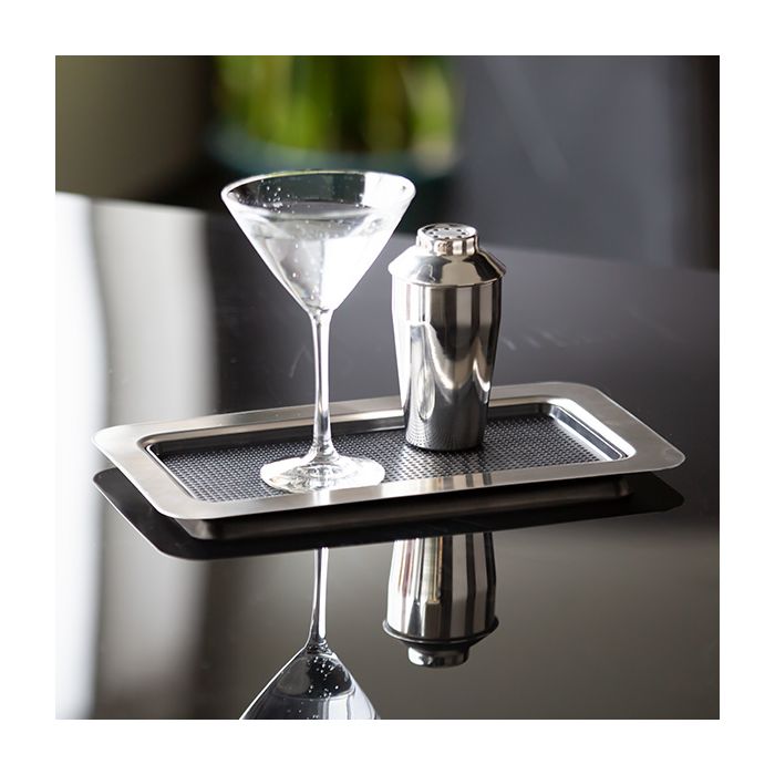 Service Ideas Rectangular Serving Tray with Removable Non-Slip Insert ...