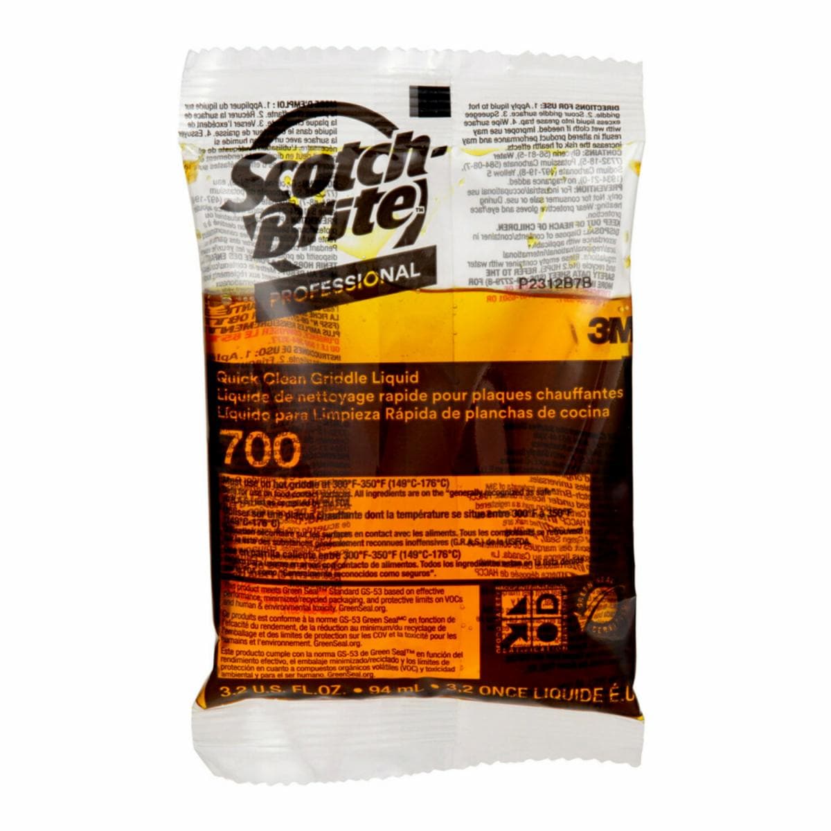 3M Scotch-Brite Quick Clean Griddle Cleaner, 3.2 oz (40-pack ...
