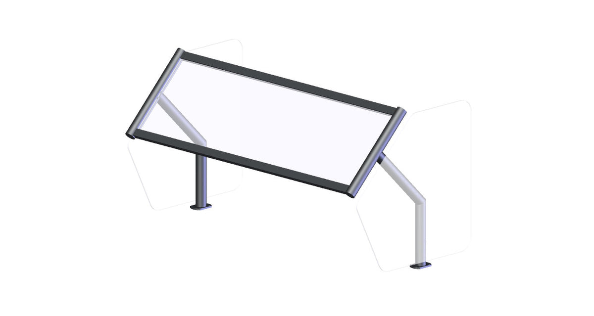 Vollrath Traditional Breath Guards, 60.25", Aluminum/Tempered Glass, F ...