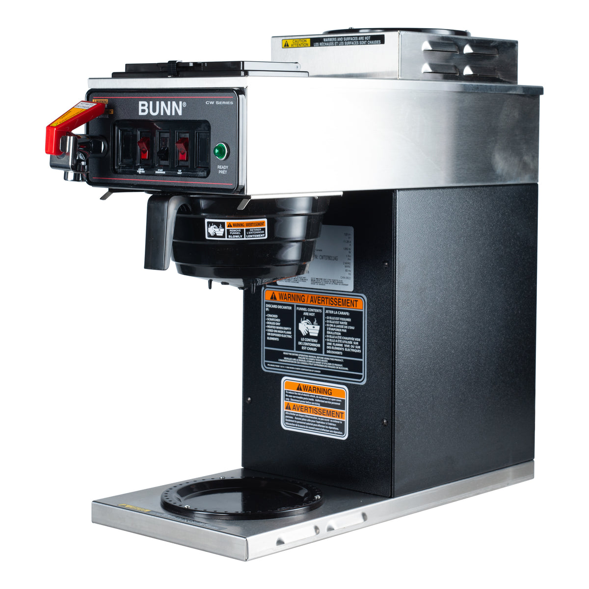 BUNN | CWTF15-2 Coffee Brewer with Faucet, 2 Warmers, Stainless Steel ...