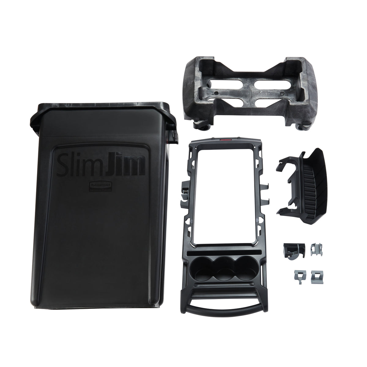 Rubbermaid Slim Jim Rim Single Caddy Kit, Black, 23 gal, FINAL SALE ...