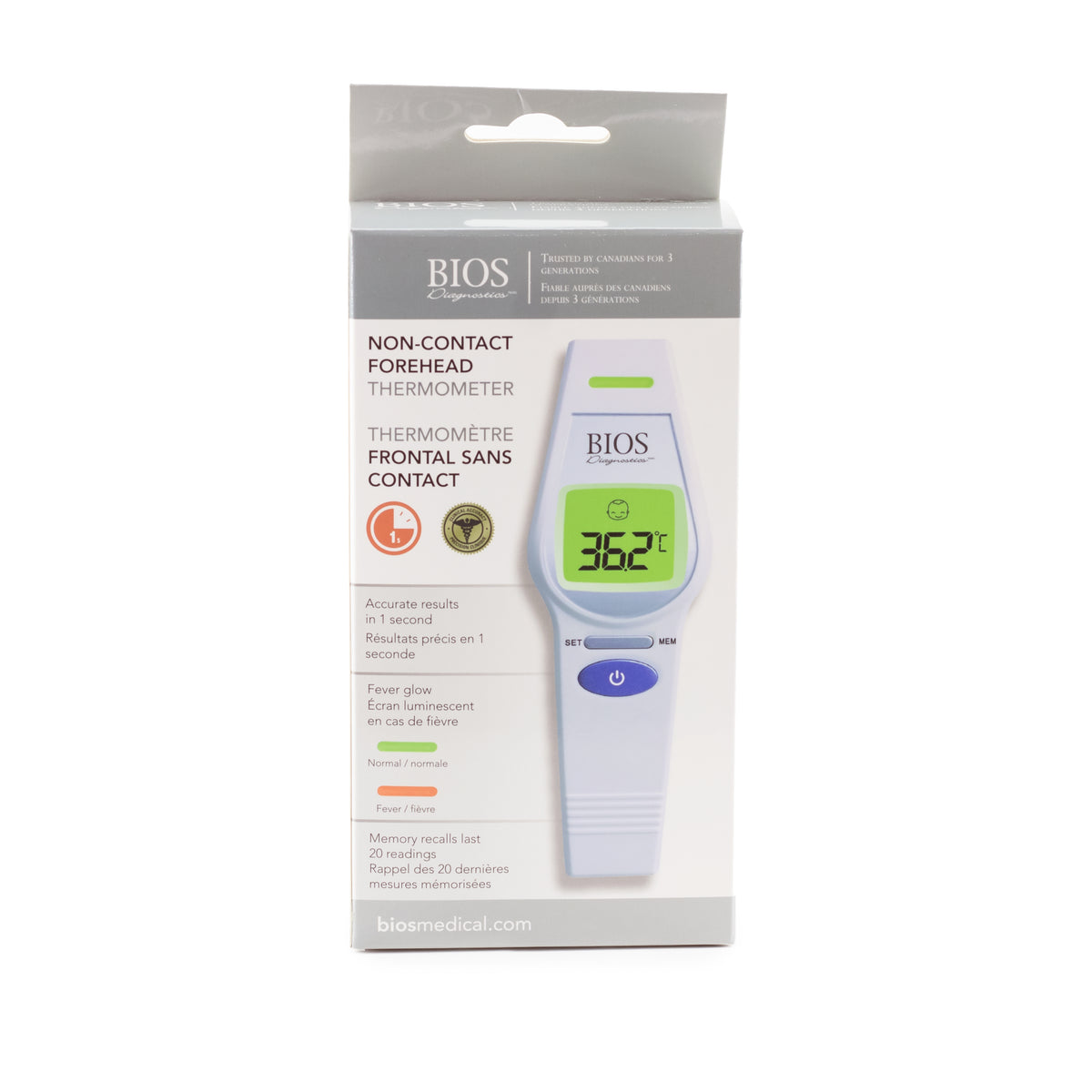 BIOS Professional Fever Glow Forehead Thermometer, FINAL SALE ...