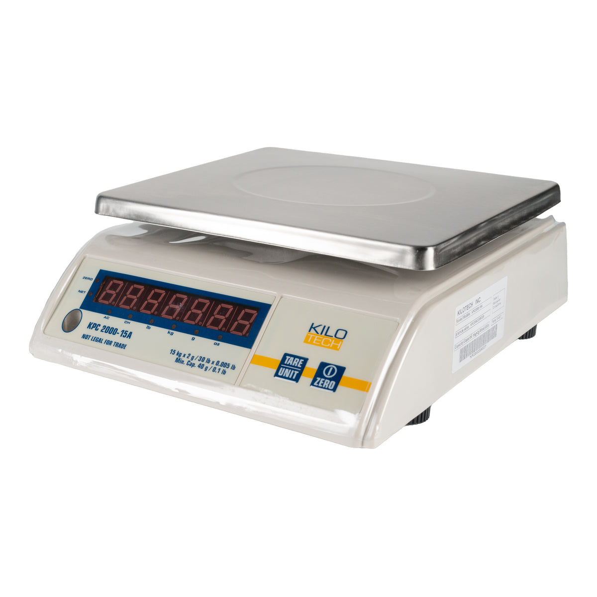 Kilotech KPC-2000-015A Digital Portion Control Scale, 15 kg ...
