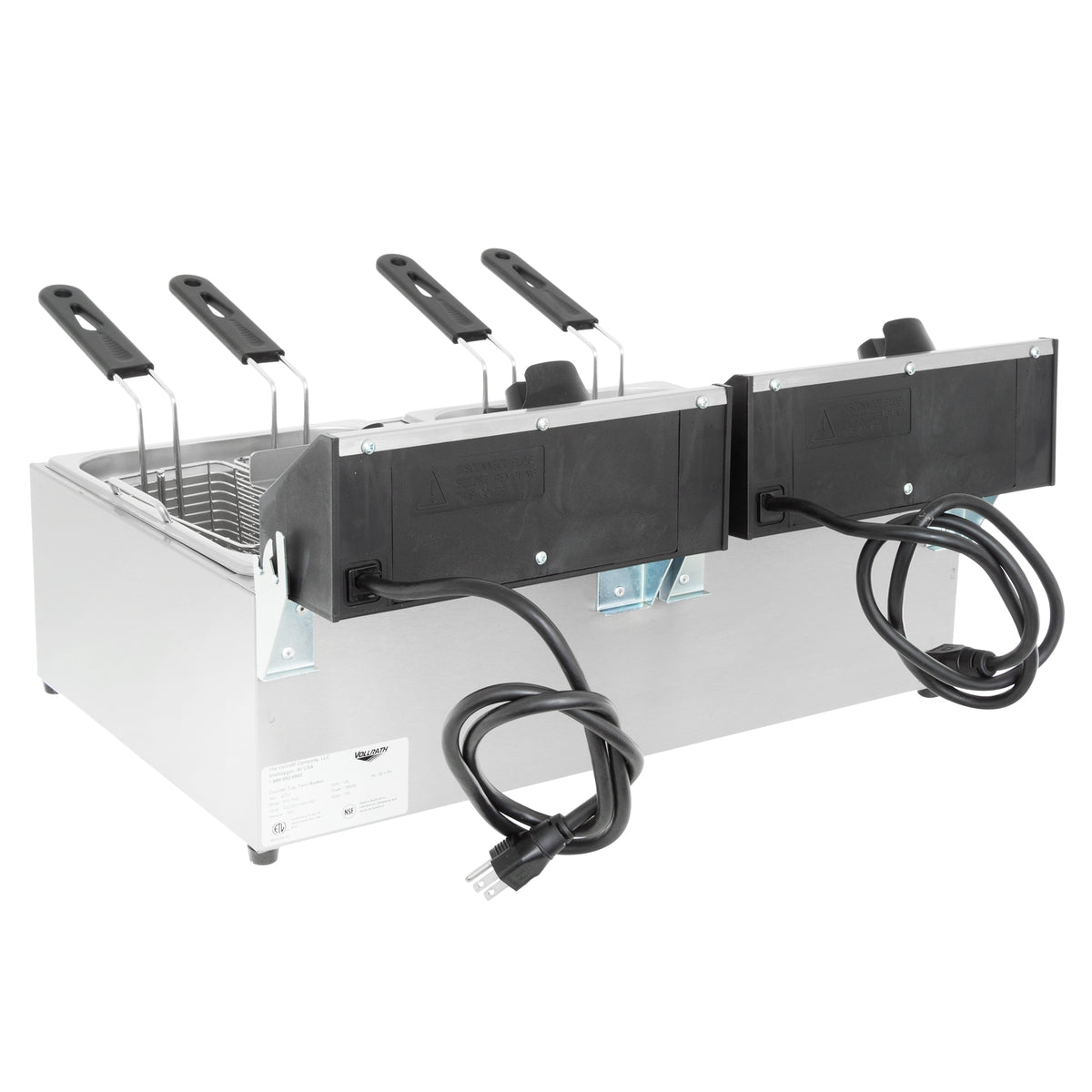 Vollrath CF2-1800DUAL-C Cayenne Electric Countertop Deep Fryer, Double ...