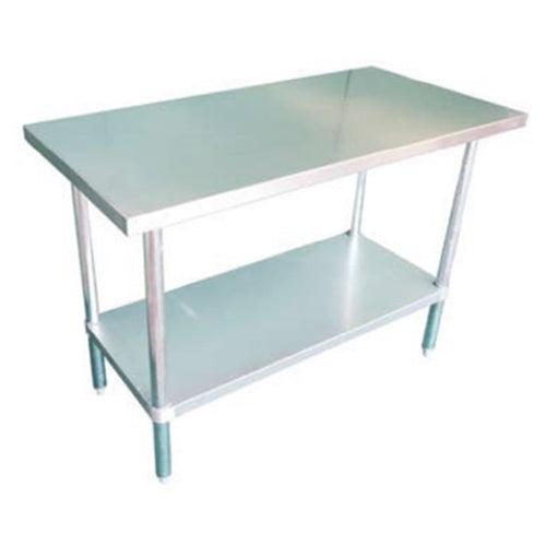 EFI Work Table with Bottom Shelf, Adjustable Bullet Feet, 24" Deep, St ...