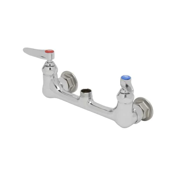 T&S B-0230-LN Double Pantry Wall Mount Faucet Base, 8" Centers, Lever ...
