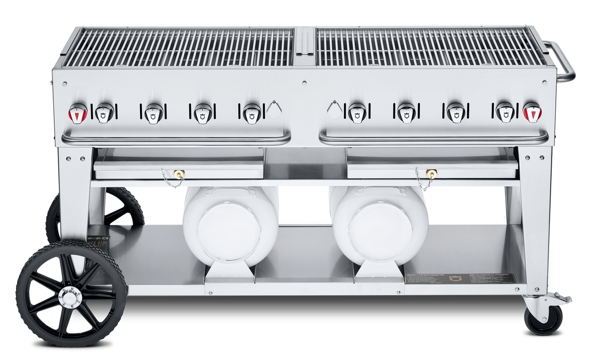 Crown Verity CV-CCB-60 Club Series 60" Grill, Horizontal Tanks, Propan ...