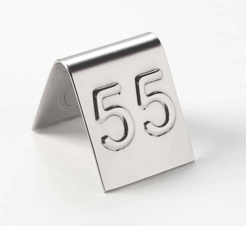American Metalcraft Mini Number Tents, 1-100, 1" Square (100-pack), FI ...