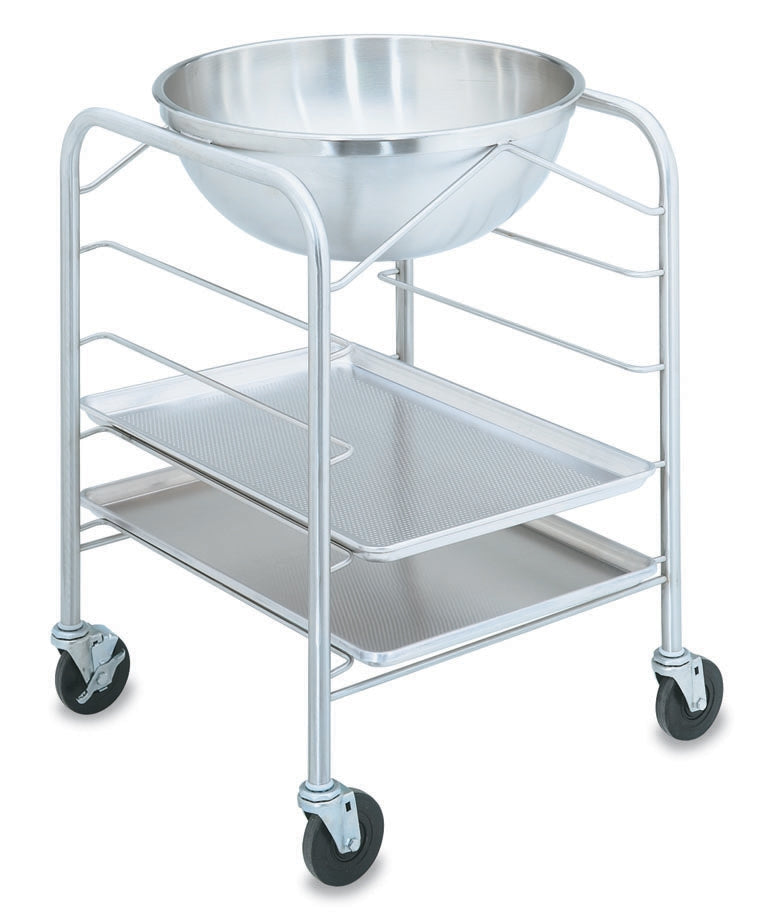 Vollrath Mobile 30 Qt Bowl Stand with Casters & Tray Slides, Stainless ...