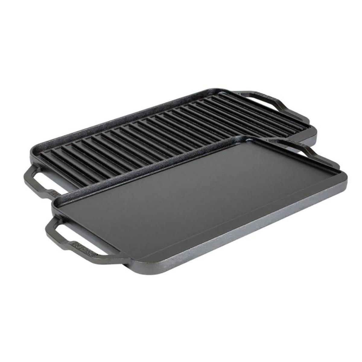 Lodge Cast Iron Double Burner Reversible Grill/Griddle, 19.5" x 10", F ...