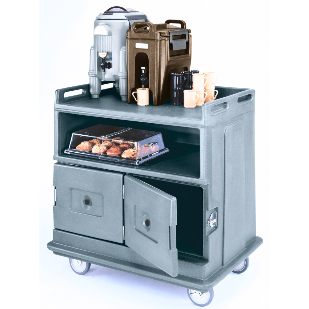 Cambro Beverage Cart with 2 Doors, Grey, FINAL SALE – ChefEquipment.com