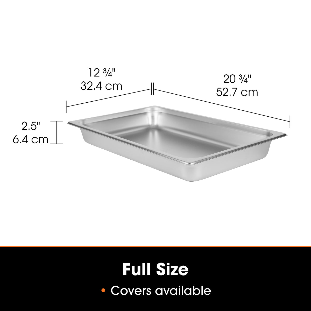 SignatureWares Full Size Food Pan, 24 Gauge Stainless Steel ...