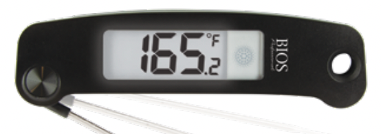 BIOS Folding Digital Pocket Thermometer with Russell Hendrix Logo, FIN ...