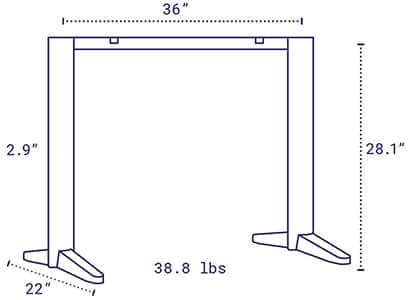 NOROCK Trail Double T-Base Dining Height Table Base – ChefEquipment.com