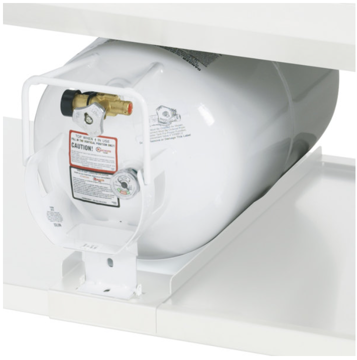 Crown Verity CV-CYL-30H Horizontal Propane Tank / Cylinder, 30 lb, Whi ...